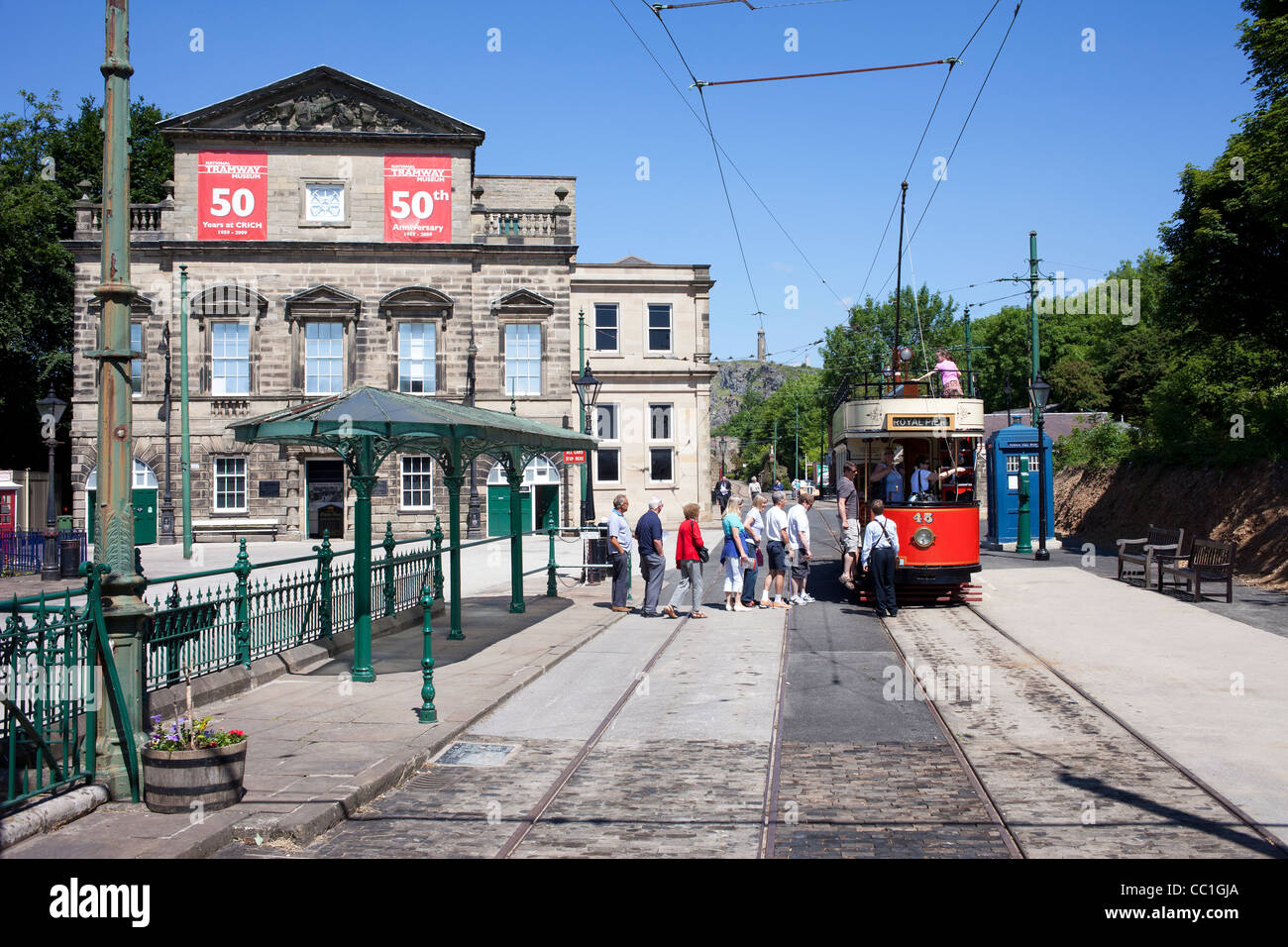 Crich tram village hi-res stock photography and images - Alamy