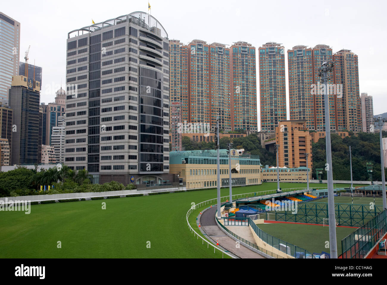buildings around hong kong jockey club happy valley racecourse hong ...