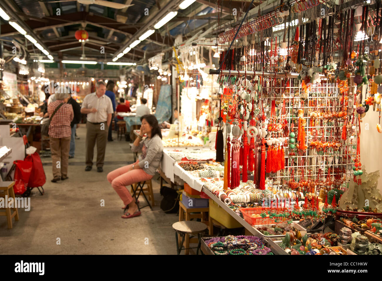 stall in the interior of the hong kong jade market hksar china asia ...