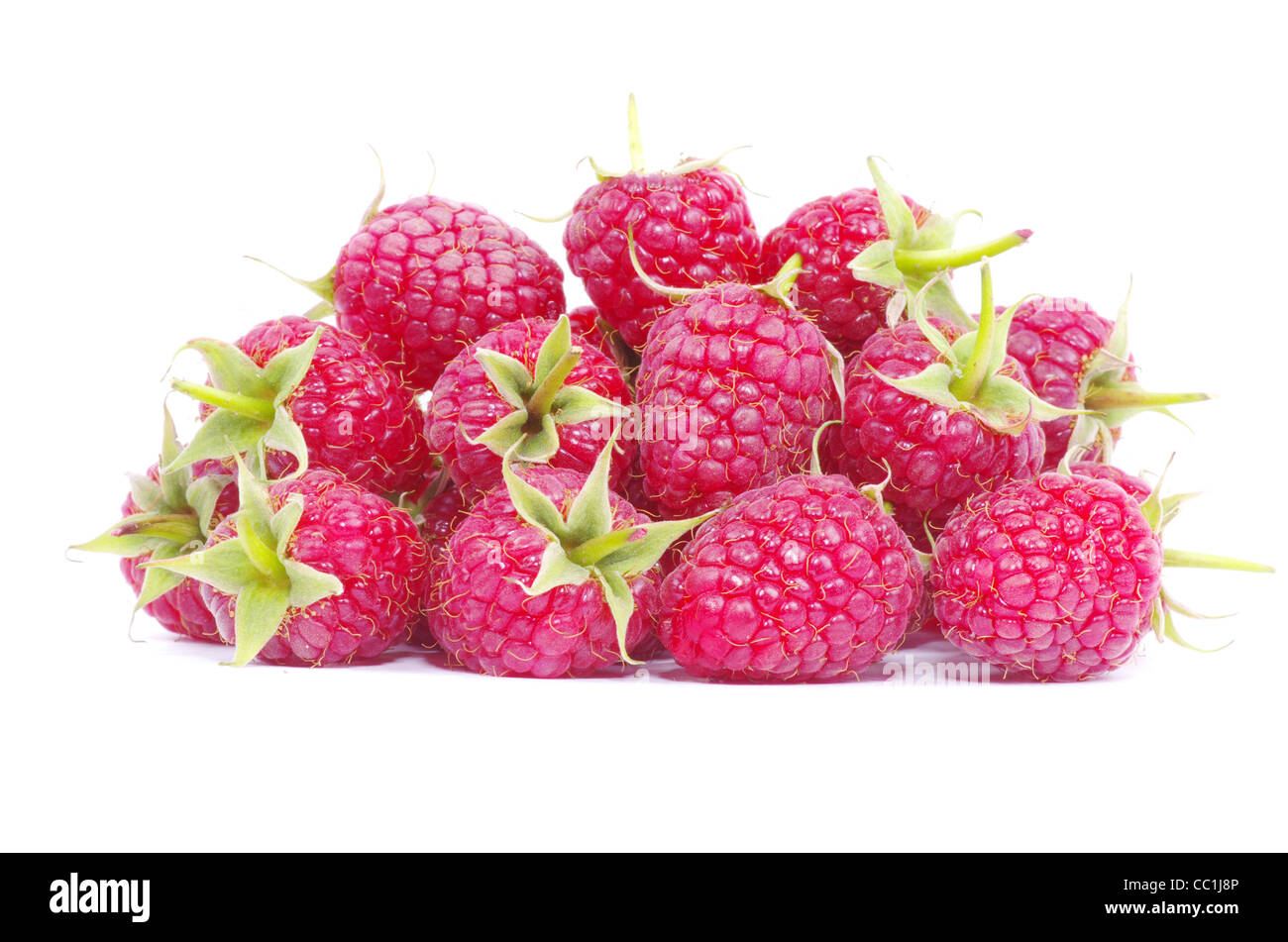 Ripe raspberry isolated on a white background Stock Photo - Alamy