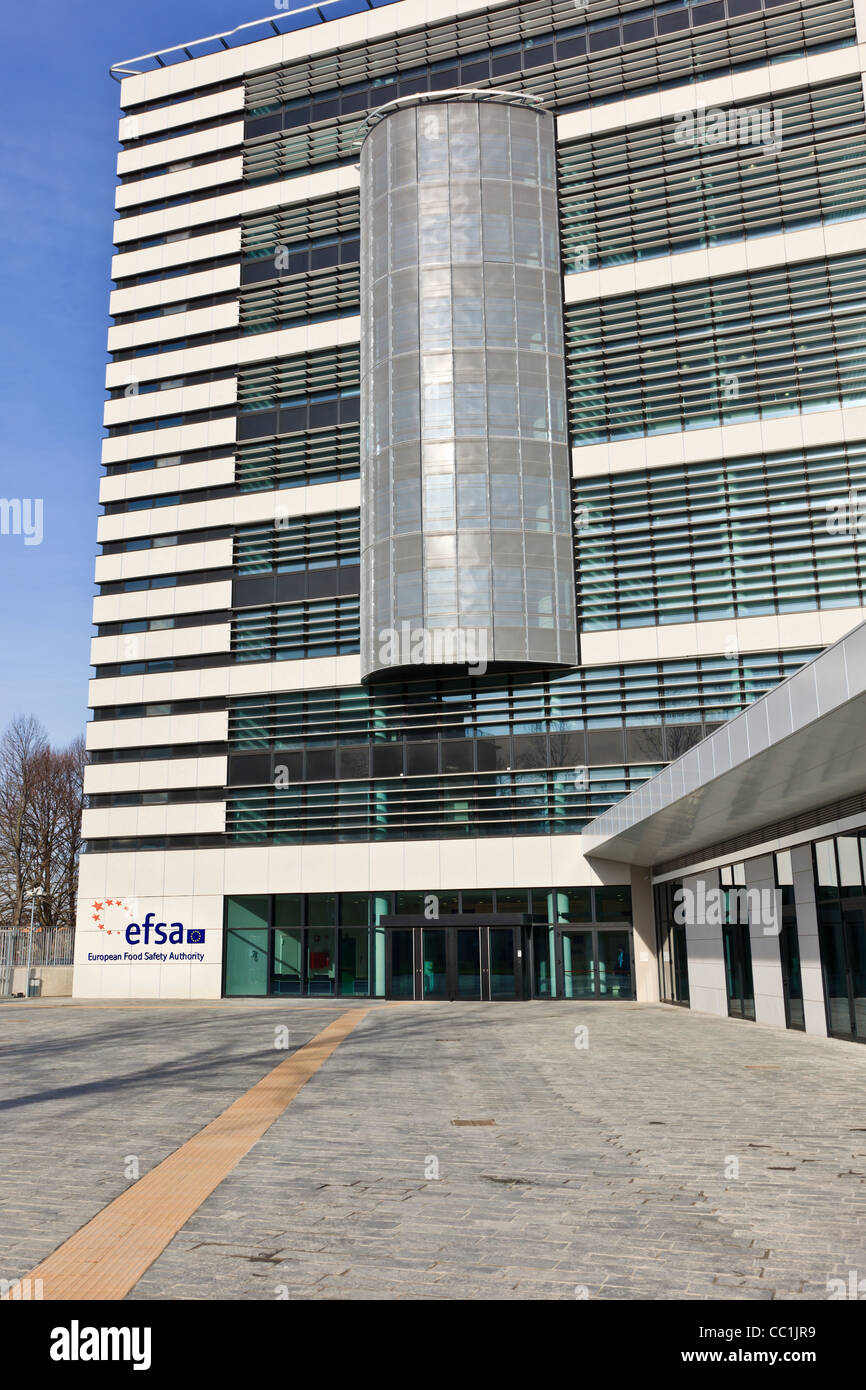 The facade of the official seat of the European Food Safety Authority ...
