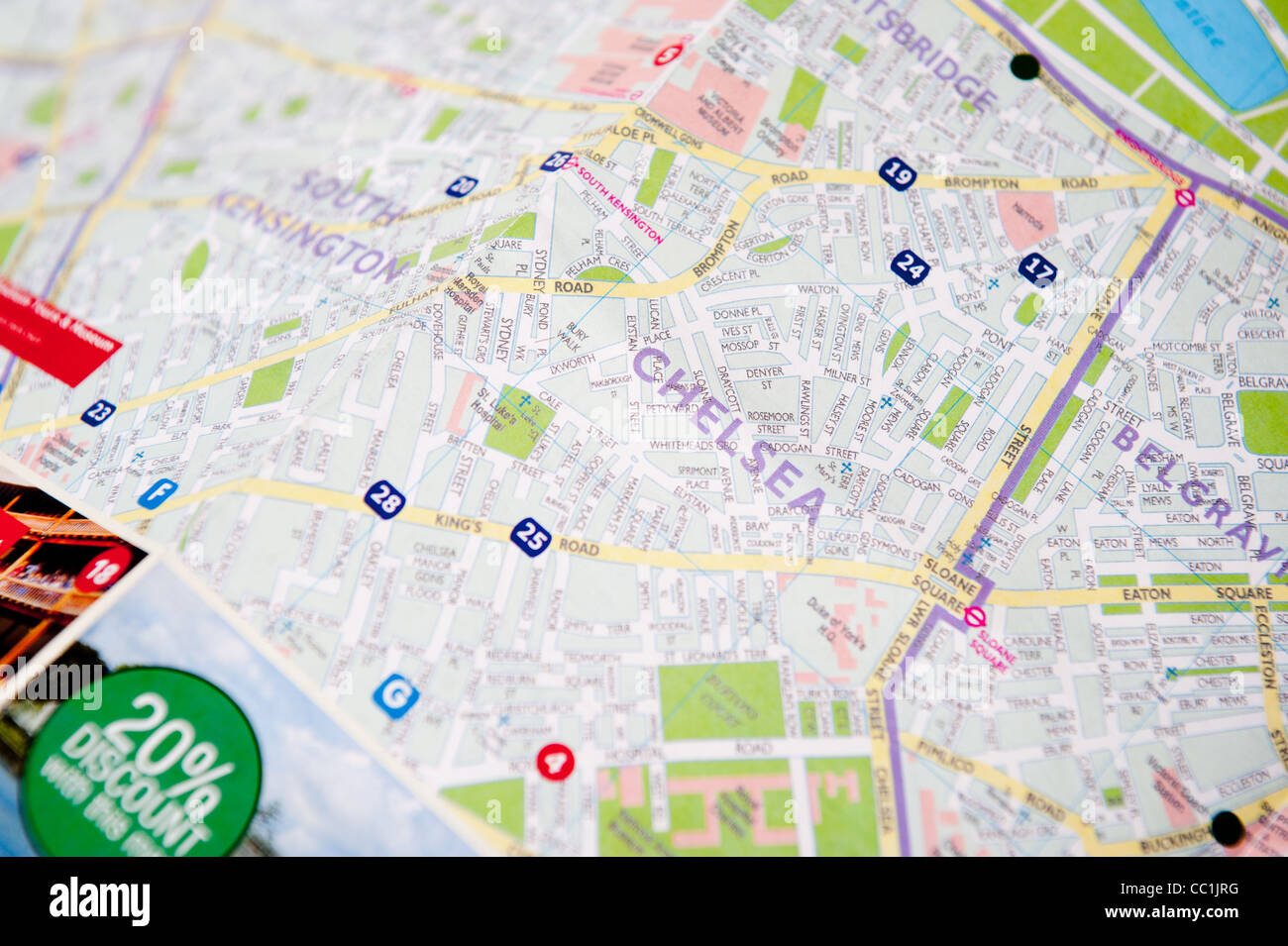 Map of london streets hi-res stock photography and images - Alamy