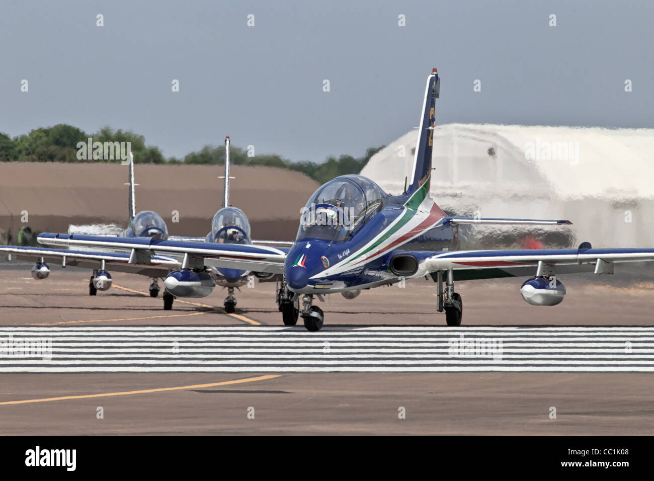 Aermacchi MB339 PAN aircraft of the Italian Air Force's aerobatic team ...