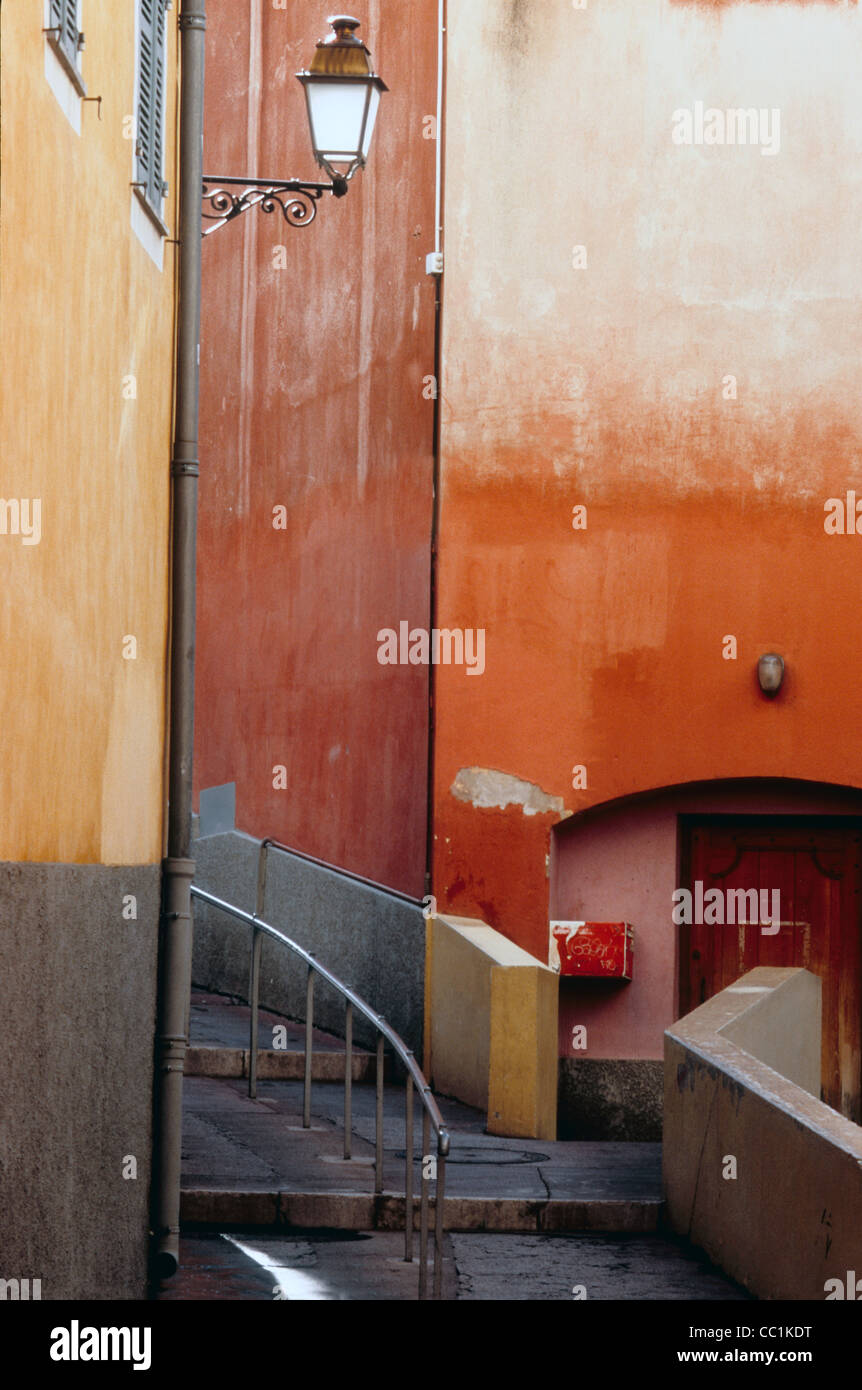 colorful building in the old town of Nice Stock Photo - Alamy
