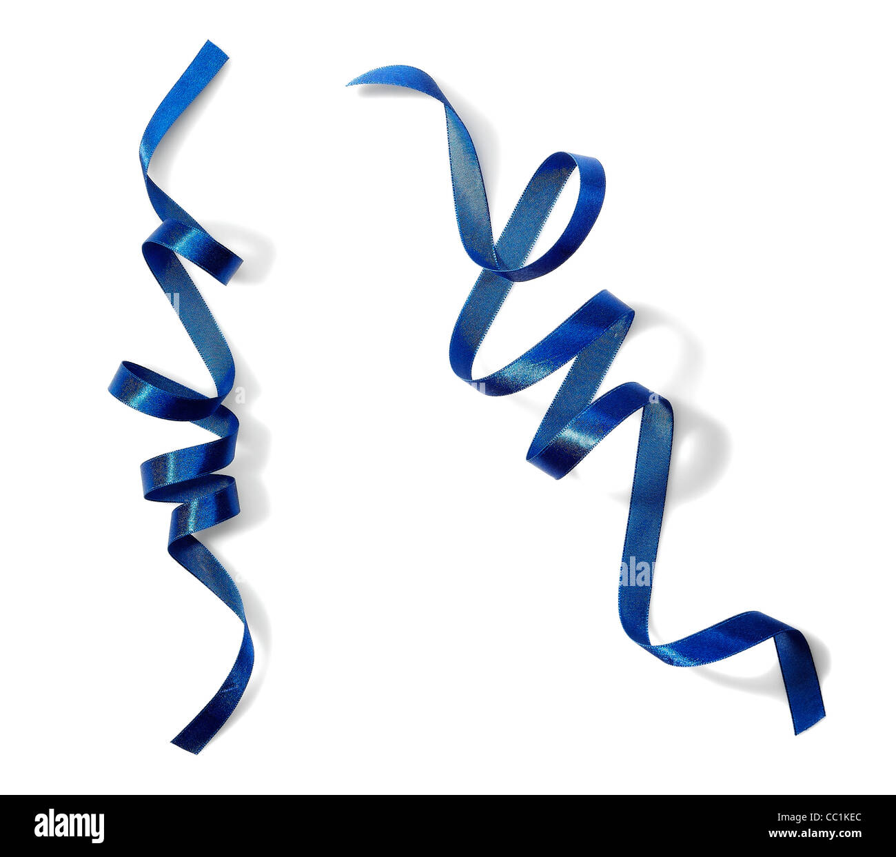 Studio photo of blue ribbon isolated on white. Accessories for hair ...