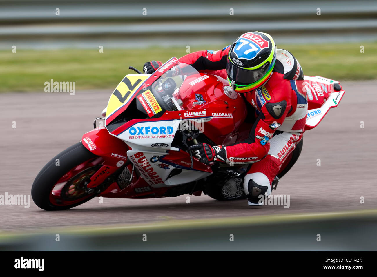 British Superbike Rider Barry Burrell riding a BMW S1000 RR Stock Photo ...