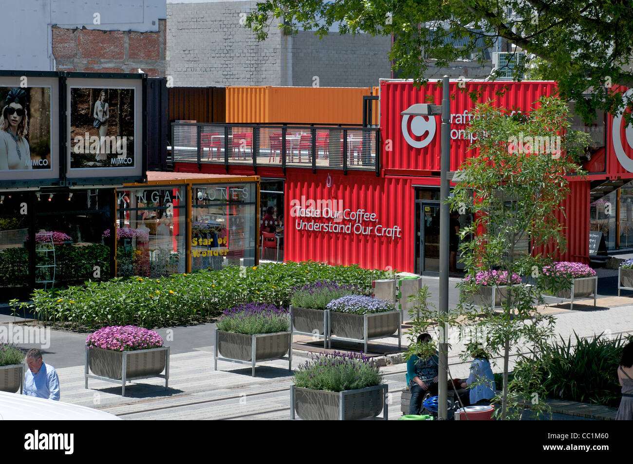 Temporary retail area, due to the damage of the earthquake on 22.02. ...