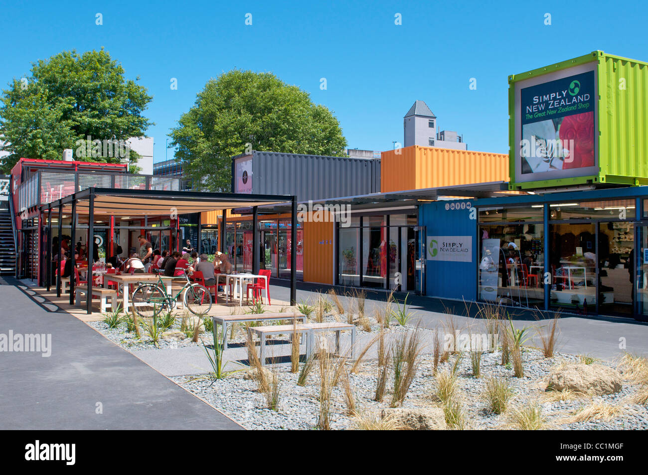 Temporary retail area, due to the damage of the earthquake on 22.02. ...