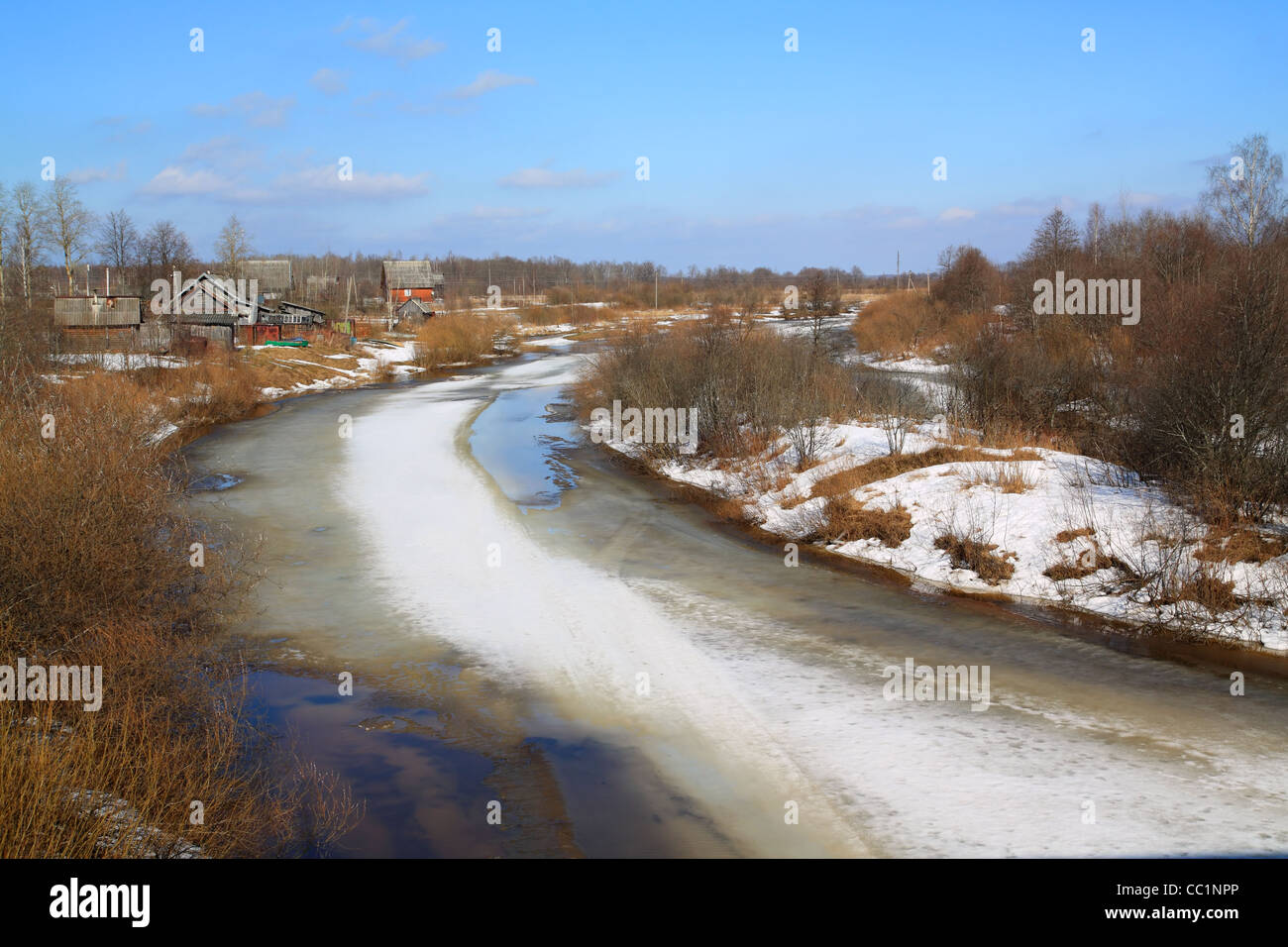 ice on river Stock Photo - Alamy
