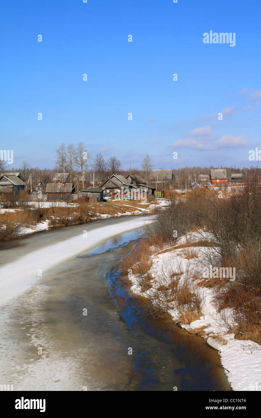 ice on river Stock Photo - Alamy