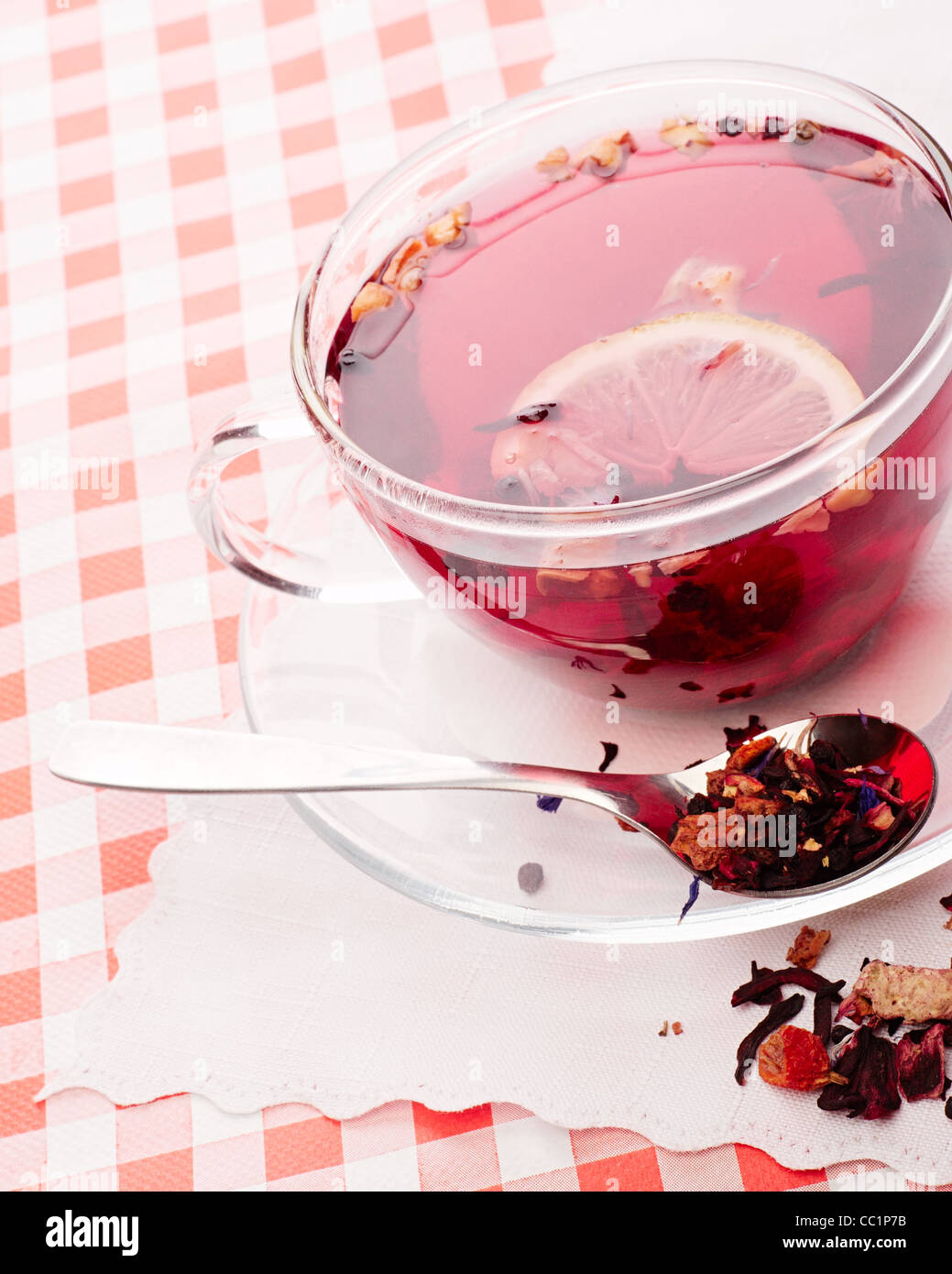 red rose tea close up Stock Photo - Alamy