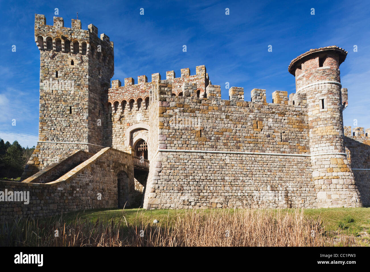 USA, California, Napa Valley Wine Country, Calistoga, Castello Di ...
