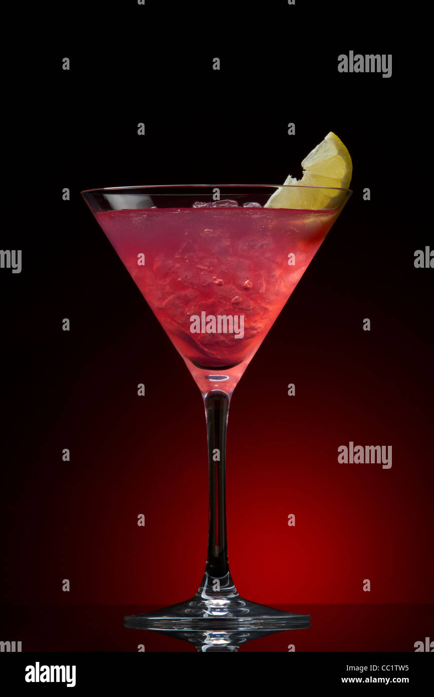 Cosmopolitan Drink Black Background