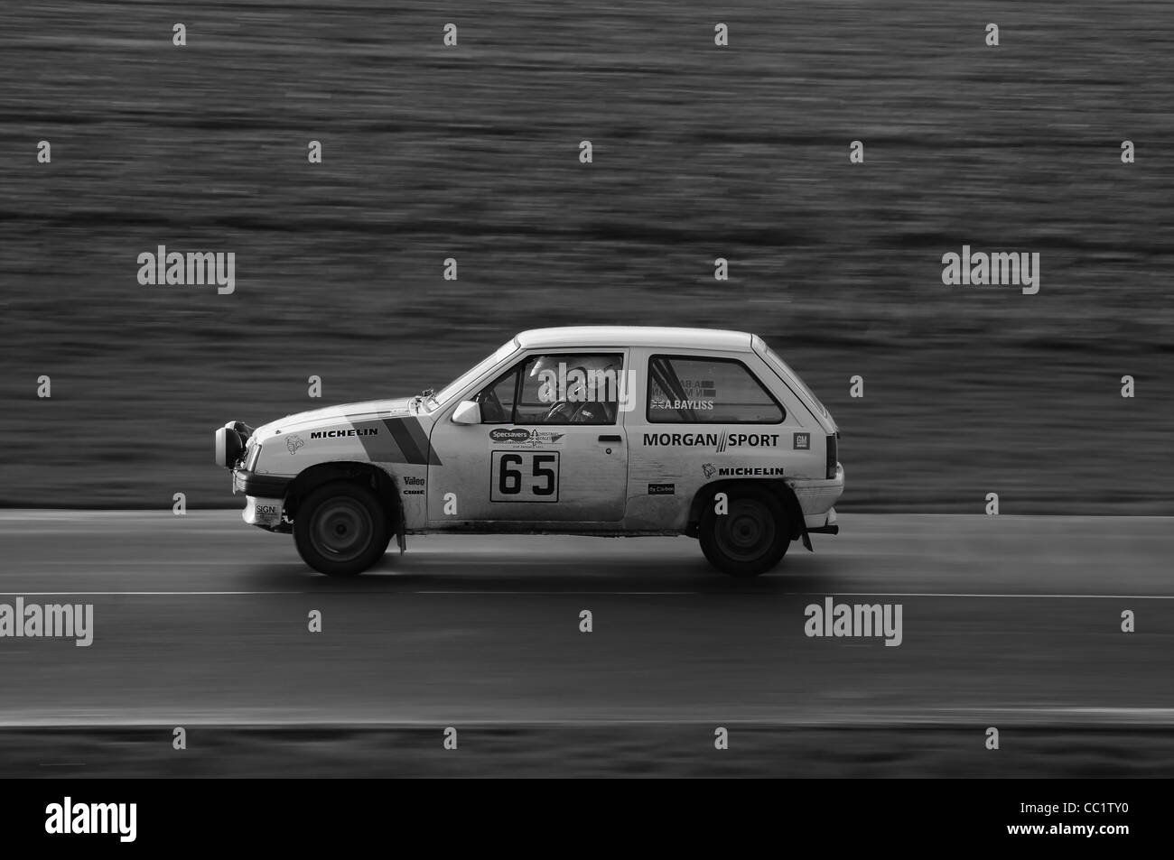 Morgan rally car Black and White Stock Photos & Images - Alamy