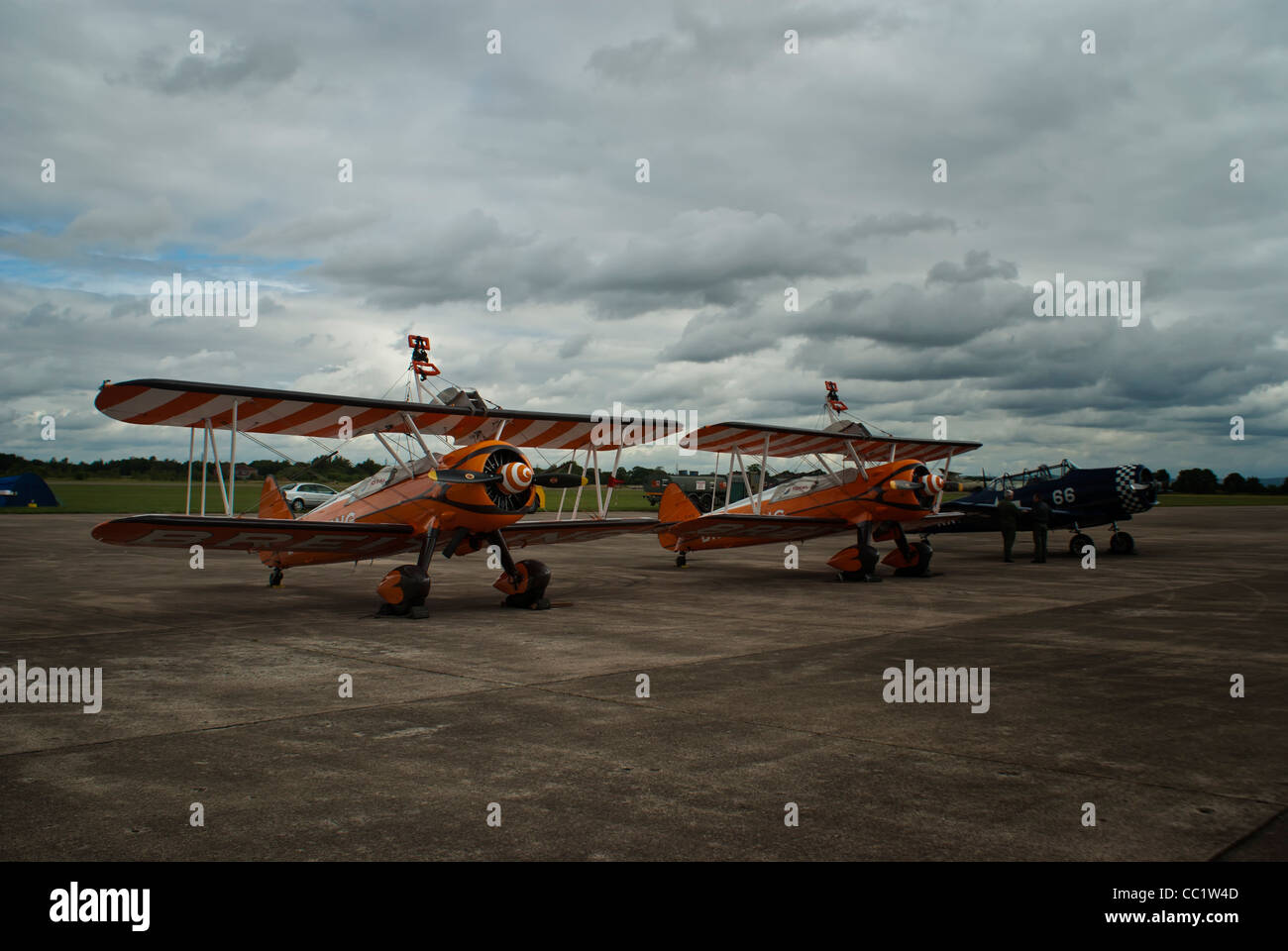 Boeing Stearman, Breitling wing walking display team Stock Photo - Alamy