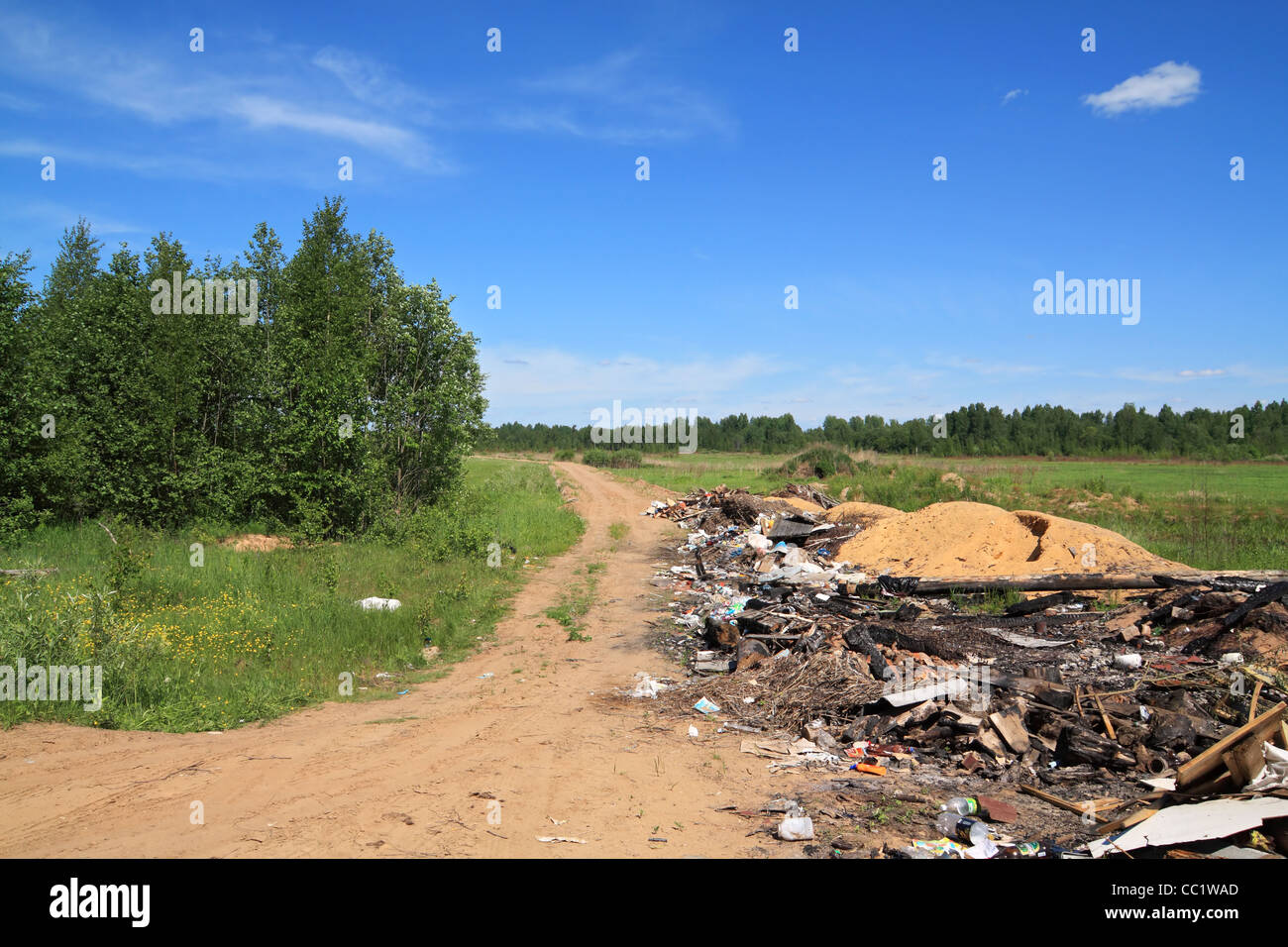 garbage pit in wood Stock Photo - Alamy