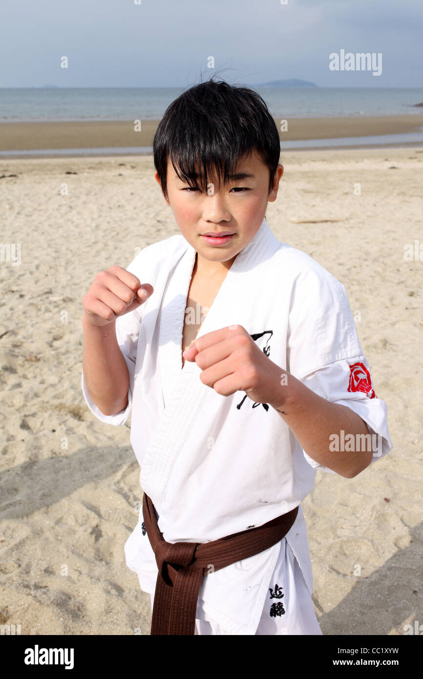 Karate boy sports Stock Photo - Alamy