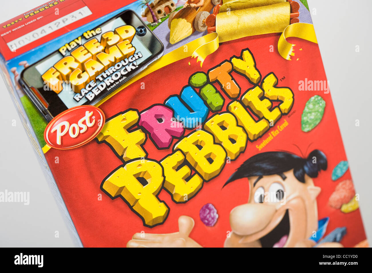 Fruity Pebbles breakfast cereal Stock Photo - Alamy