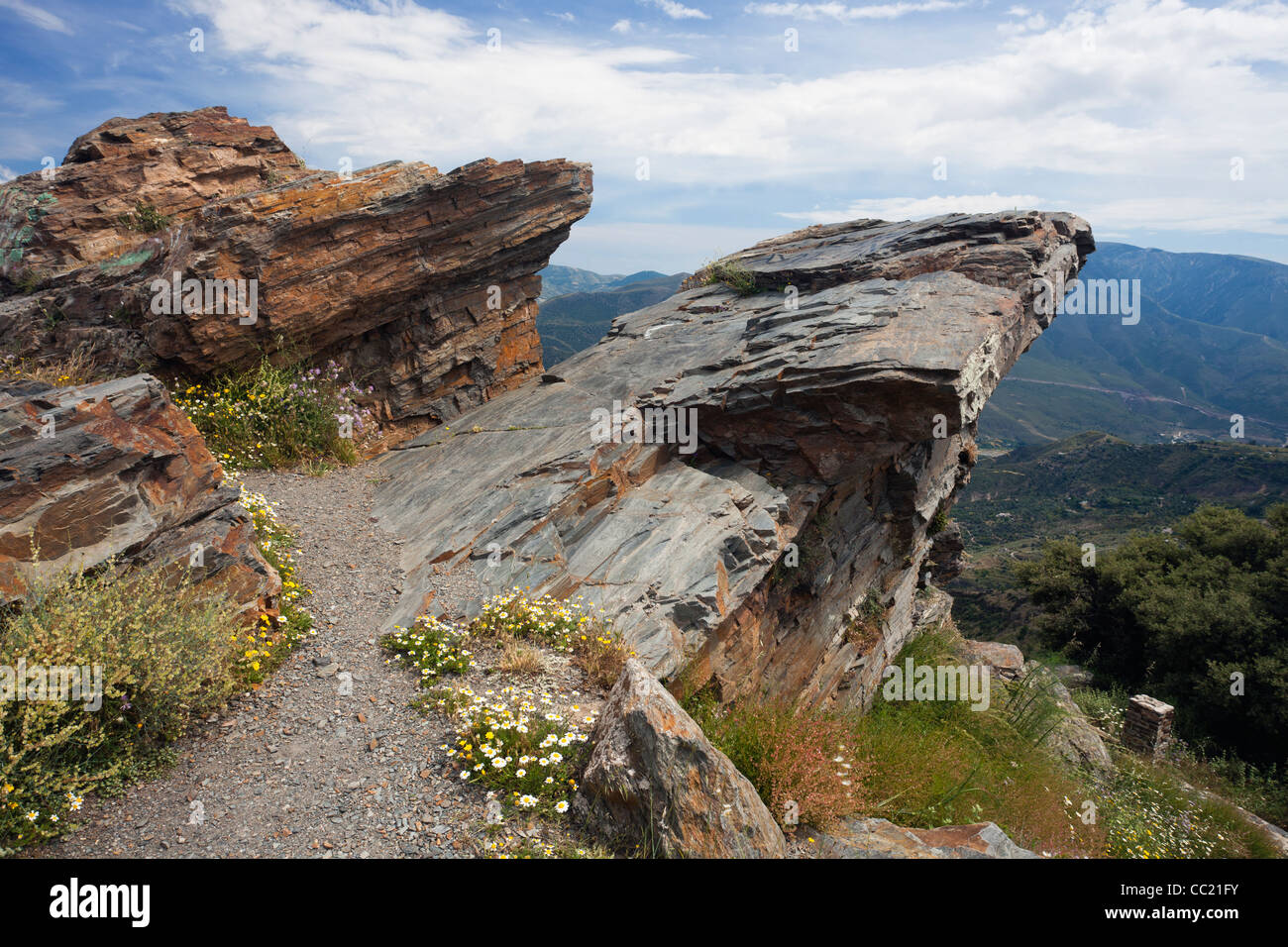 A rock in Sierra Nevada national park in Spain Stock Photo - Alamy