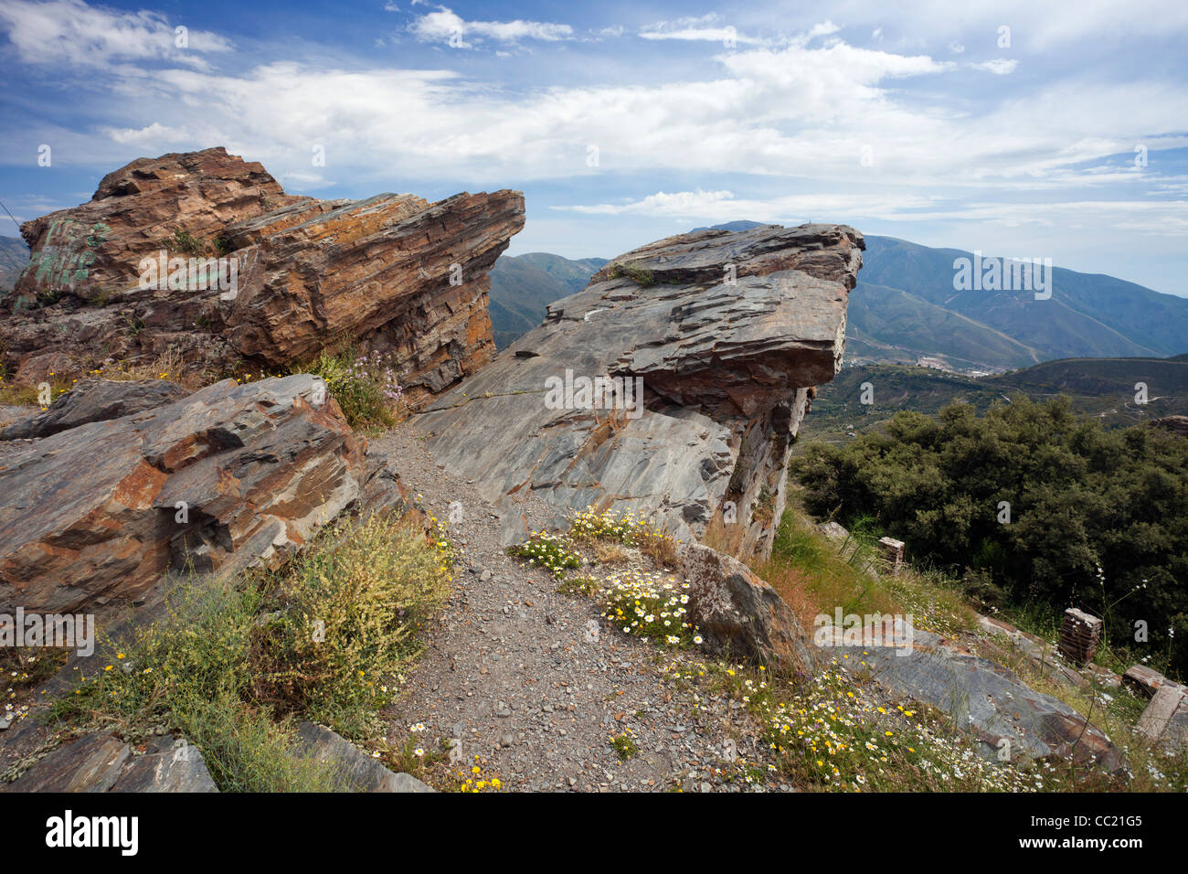 A rock in Sierra Nevada national park in Spain Stock Photo - Alamy