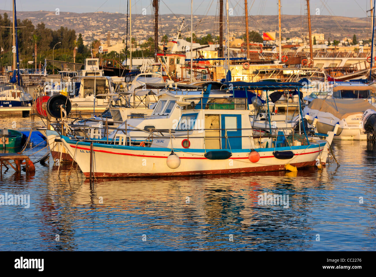 Fishing Boats in the Port of Paphos, Cyprus Stock Photo - Alamy