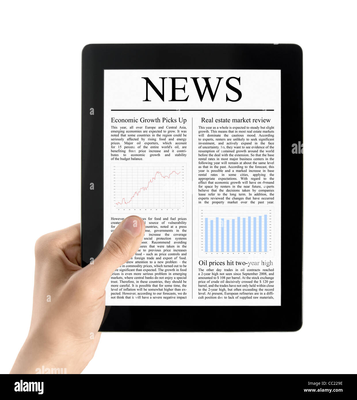 Business man tablet marketing Cut Out Stock Images & Pictures - Alamy