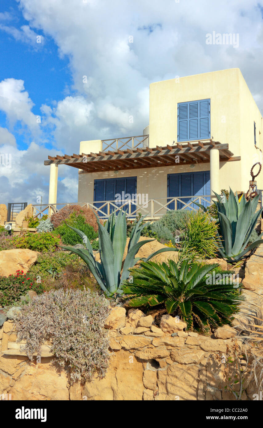 Small Summer House on a Cliff, Chlorakas, Paphos, Cyprus Stock Photo ...