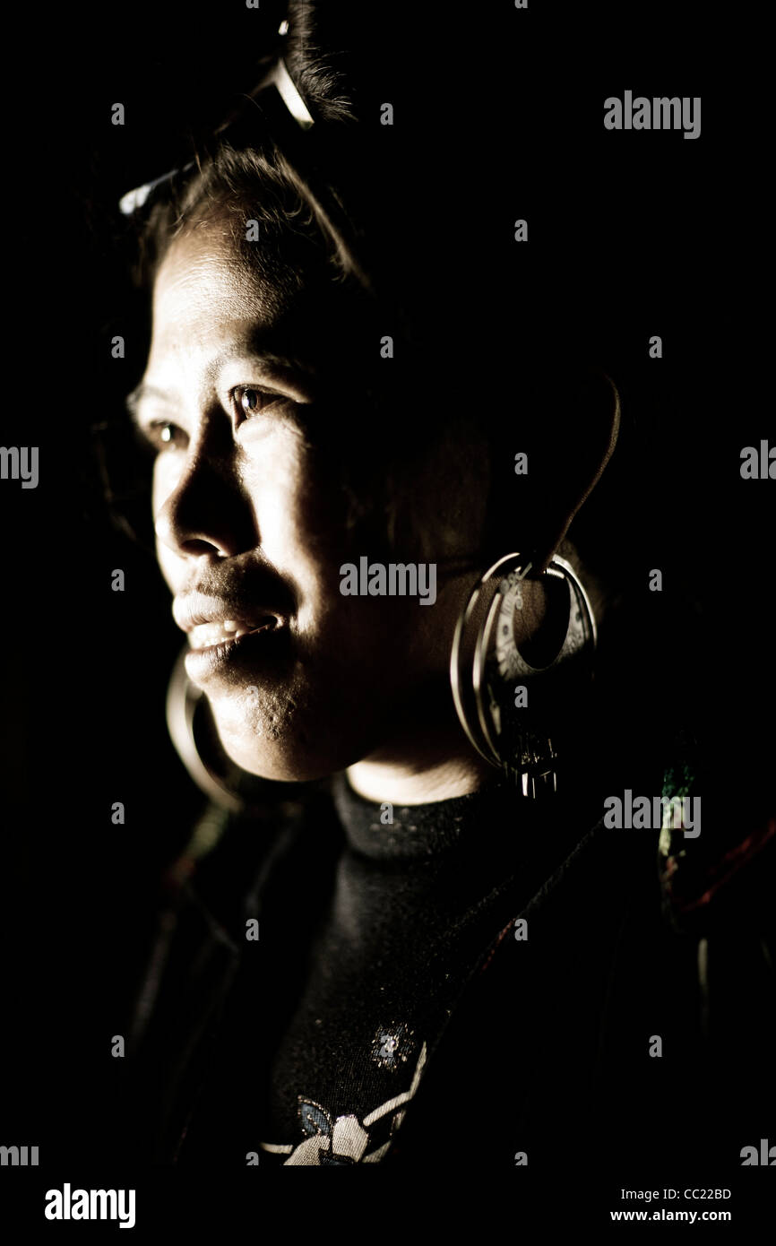 Striking portrait of a traditional Black Hmong Tribeswoman at the ...