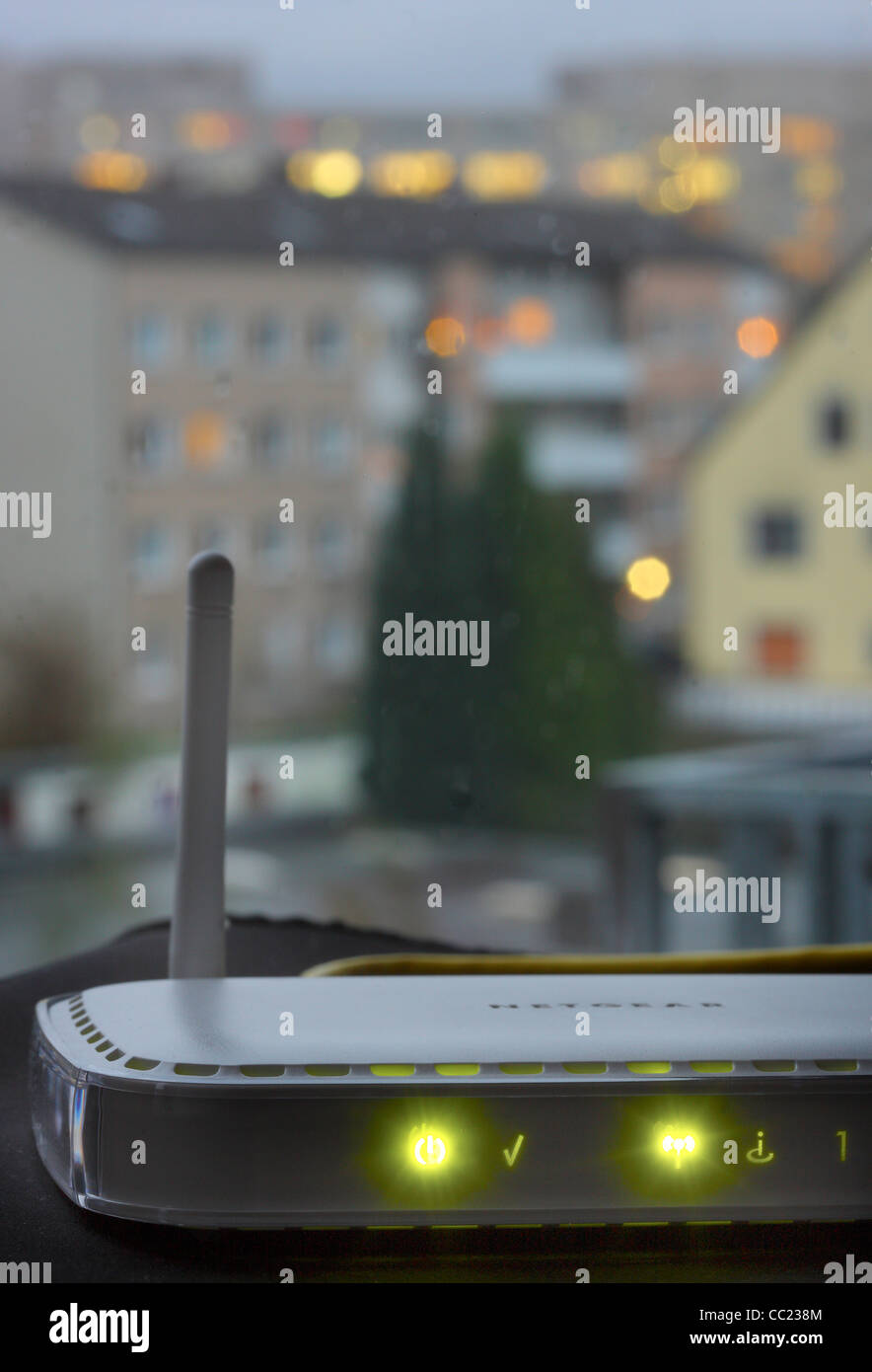 WI-FI router to distribute an incoming broadband connection to several ...