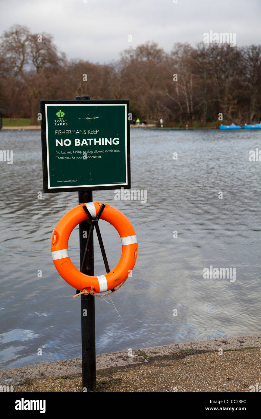 No Bathing Sign