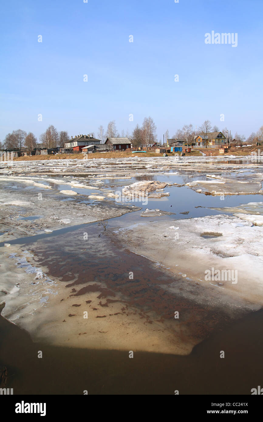ice on river Stock Photo - Alamy