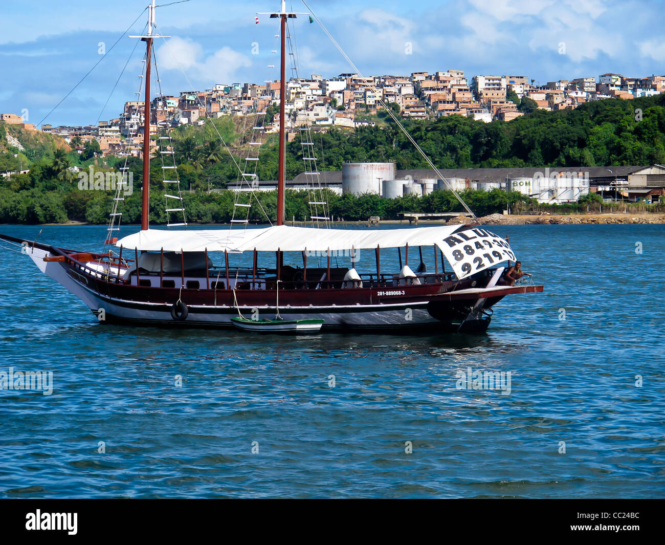 Tourists boat n the bay in Salvador, Brazil Stock Photo - Alamy
