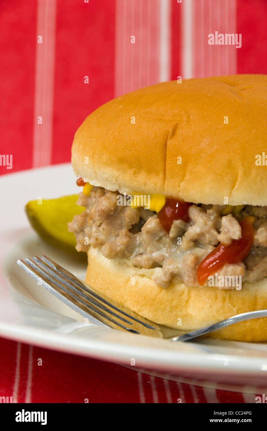 Burger with ketchup mustard hi-res stock photography and images - Alamy