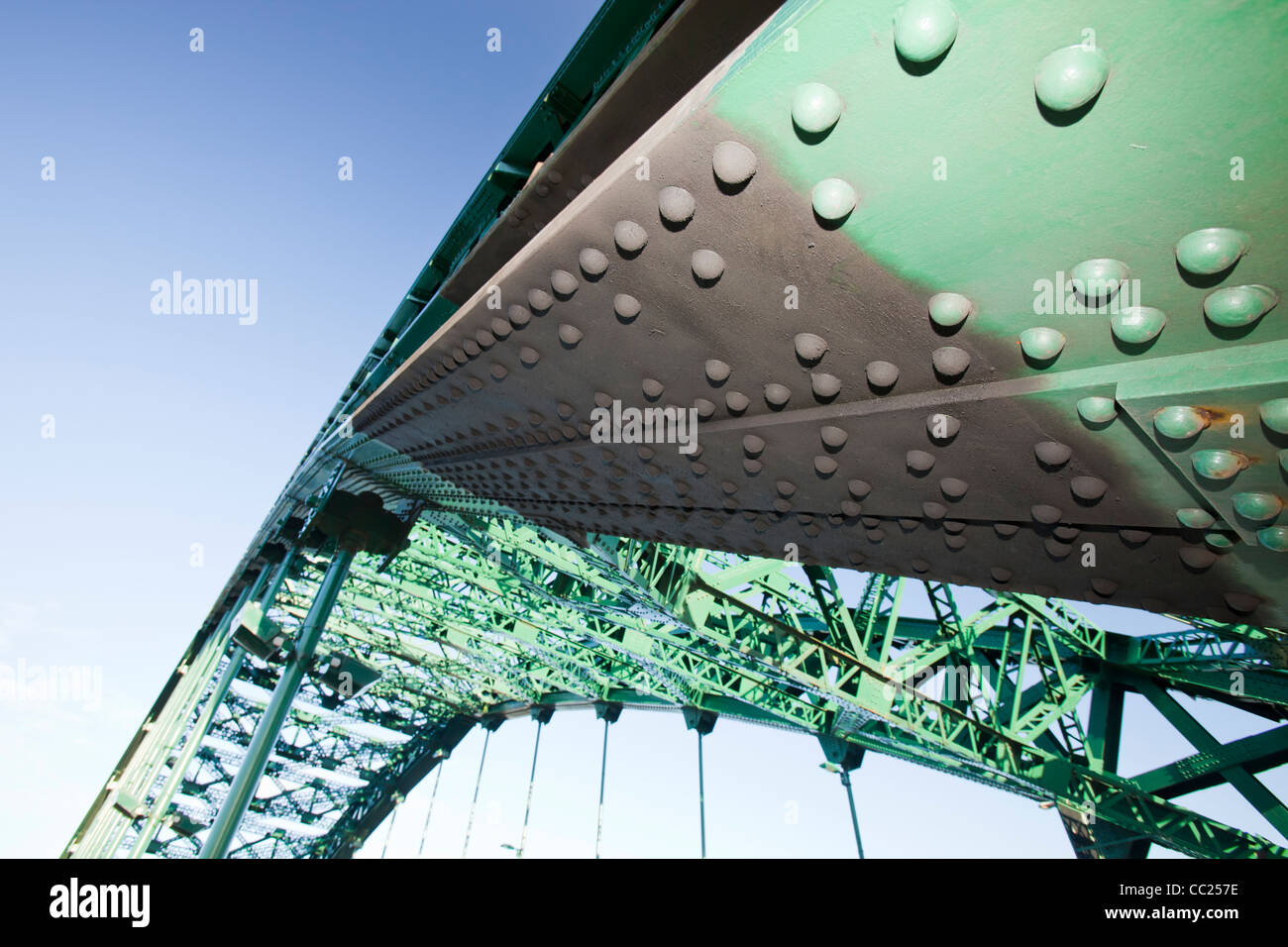 A steel bridge built over the river Wear in 1929 in Sunderland, North ...
