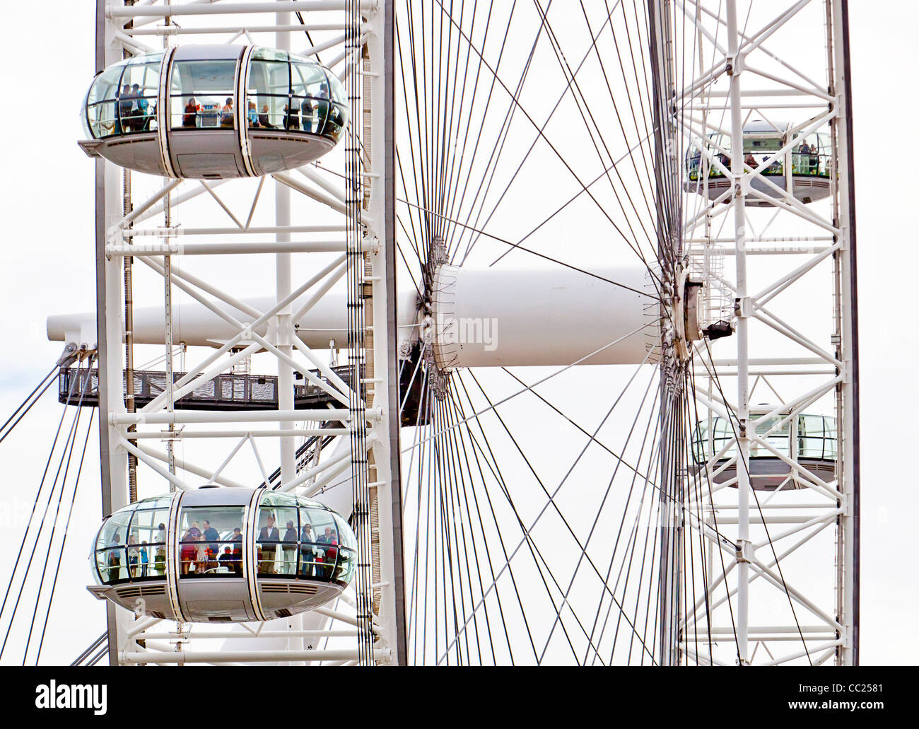 Tourists taking a ride on the London Eye Stock Photo - Alamy