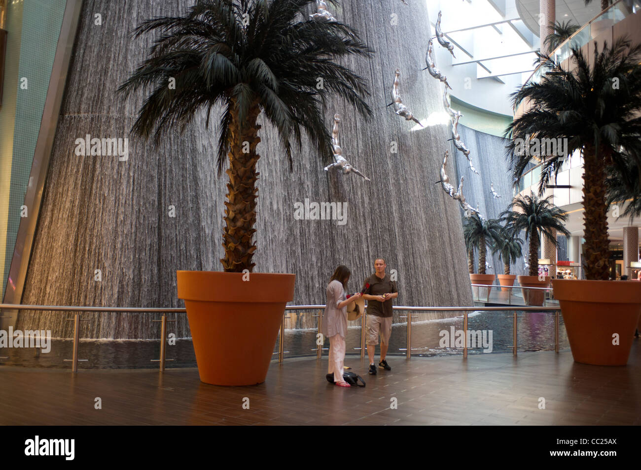 Water feature, Dubai Mall Stock Photo - Alamy