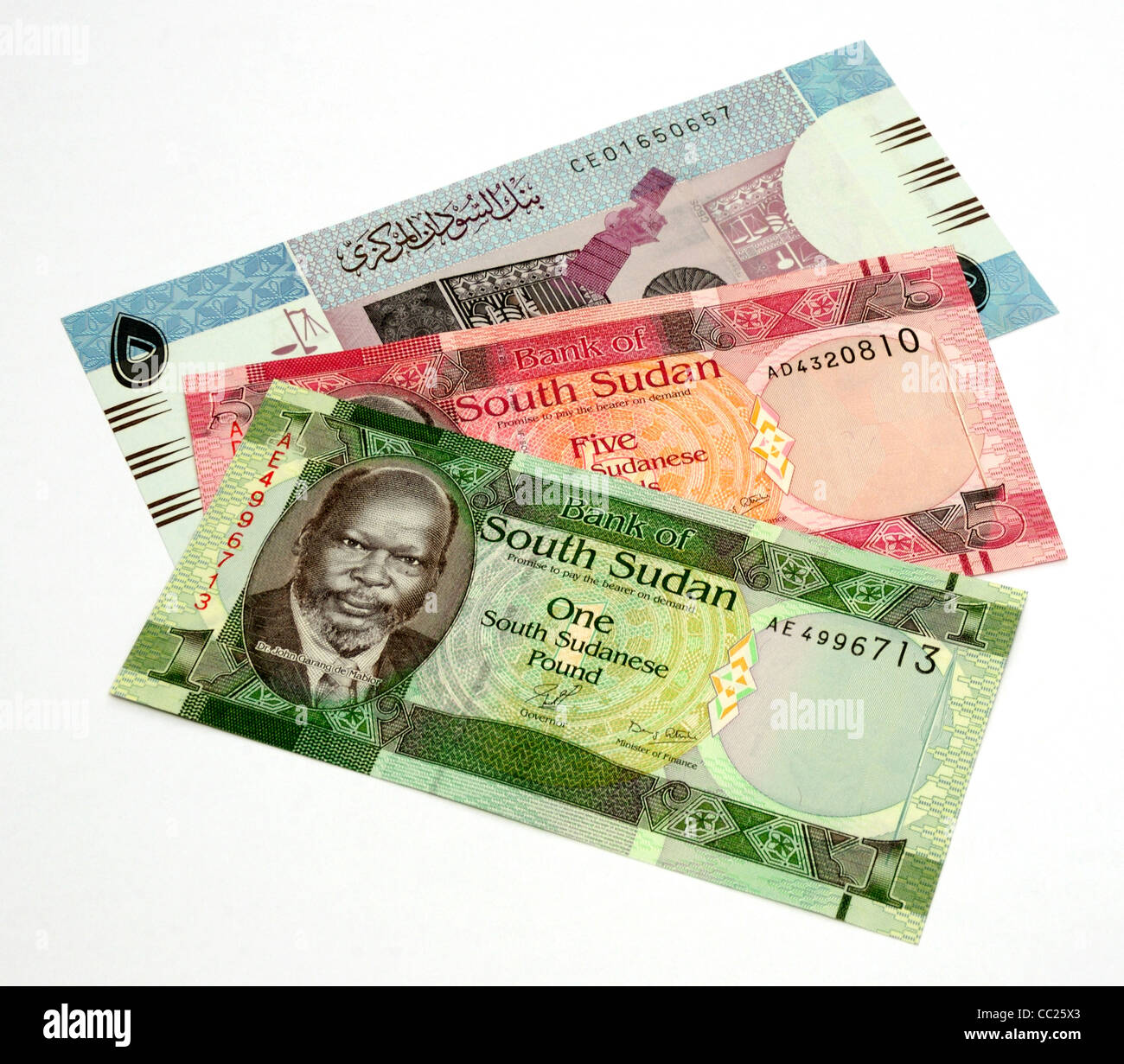 North and South Sudan Currency Stock Photo - Alamy