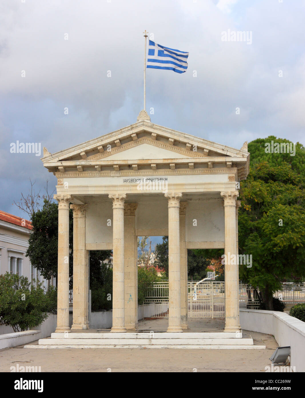 Historical temple ruins in the city centre of Paphos, Cyprus Stock ...