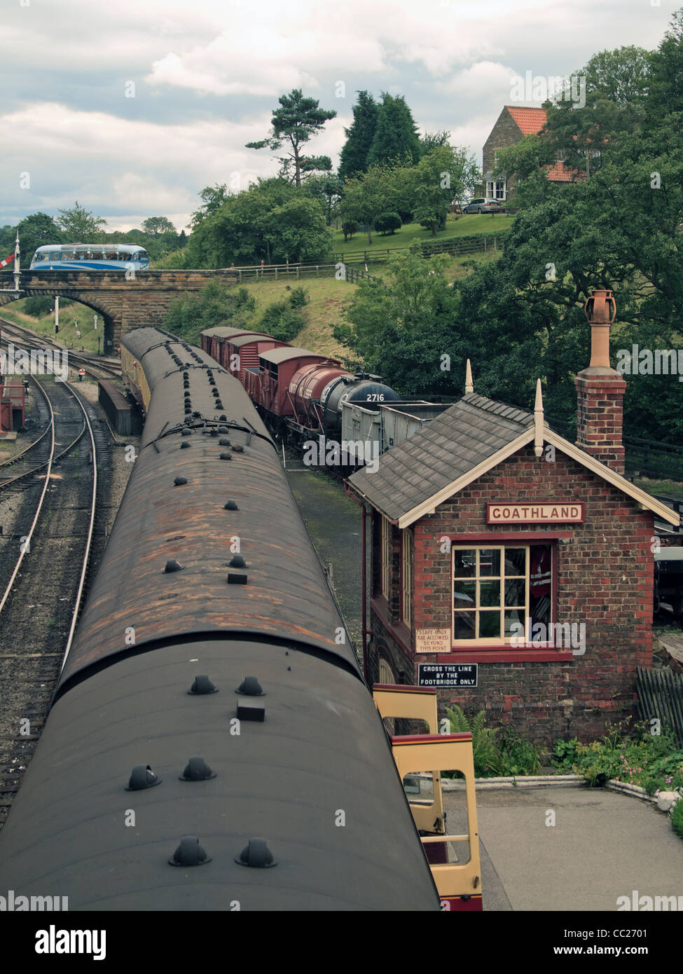 Train at Goathland station Stock Photo - Alamy