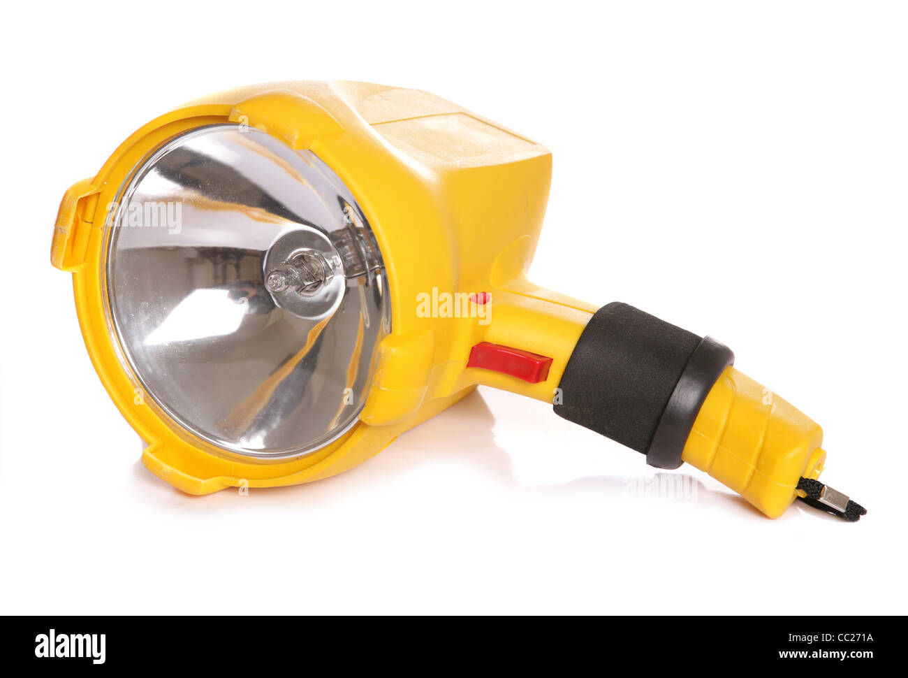 Yellow torch on white background Stock Photo - Alamy