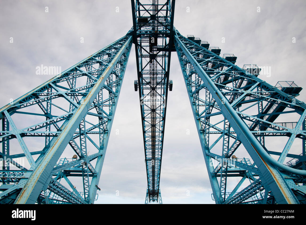 The Transporter Bridge, the iconic blue bridge over the River Tees in ...
