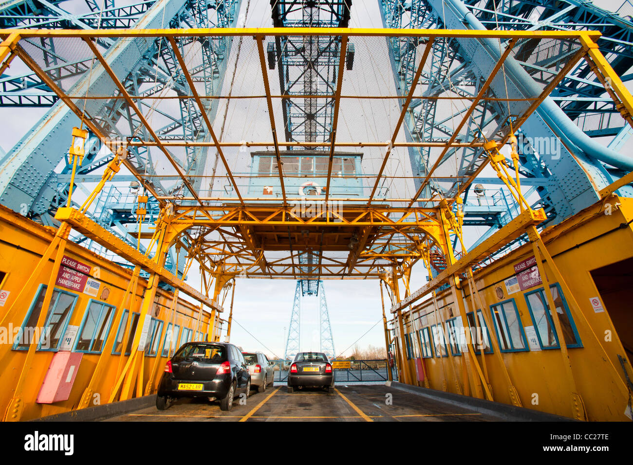 The Transporter Bridge, the iconic blue bridge over the River Tees in ...