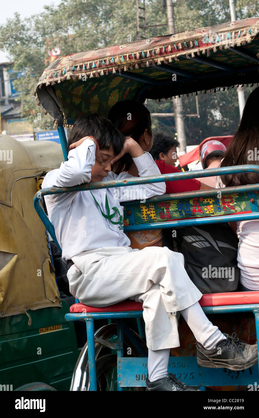 Indian boy rickshaw hi-res stock photography and images - Alamy