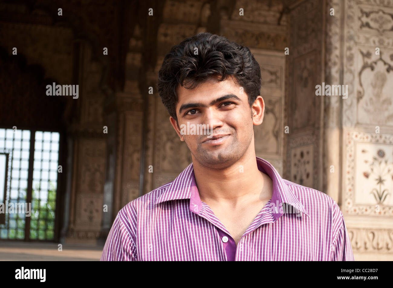 Young Indian man at Red Fort, Lal Qila, Old Delhi, India Stock Photo ...