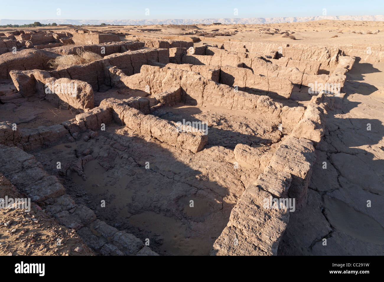 Dwellings at Ain Asil, known as Spring of the Origin, an Old Kingdom ...