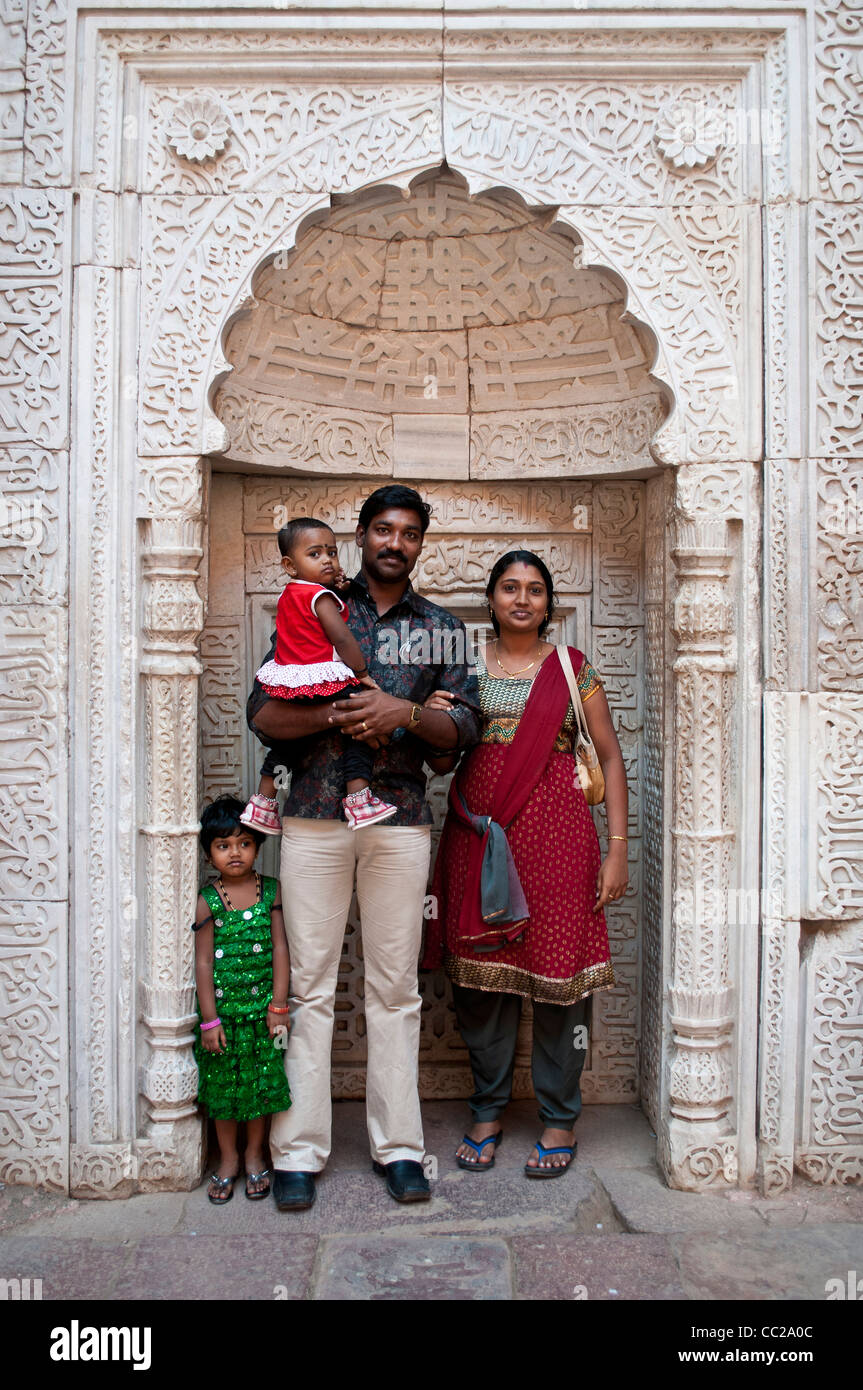 Indian family, Tomb of Iltutmish, Qutb Minar Complex, New Delhi, India ...