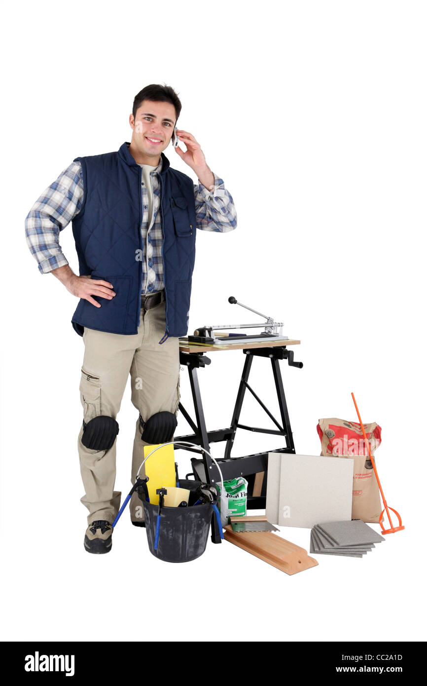 Portrait of a decorator Stock Photo - Alamy