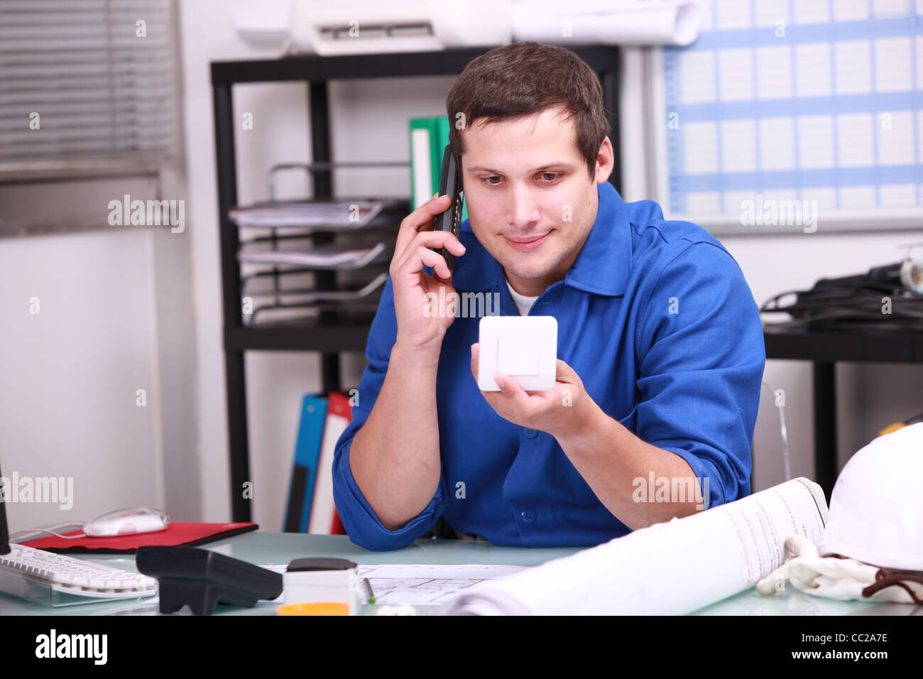 Man ordering new stock Stock Photo - Alamy