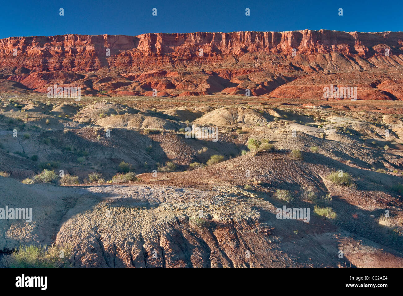 Paria Plateau escarpment at sunset, Vermilion Cliffs National Monument ...