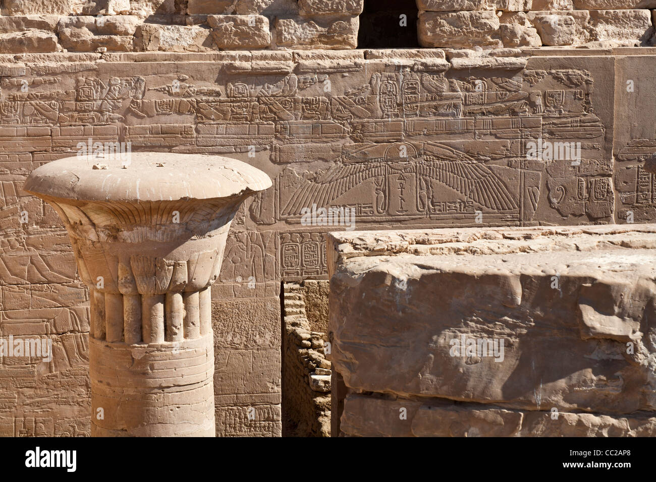 View from the roof of pillar in the fortified hilltop temple of Qasr el ...